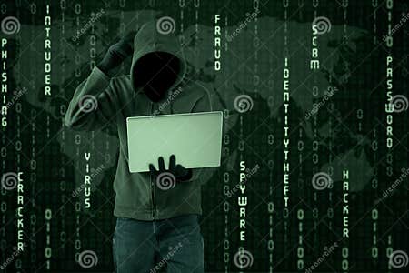 Confused hacker stock image. Image of data, coding, crime - 43343515