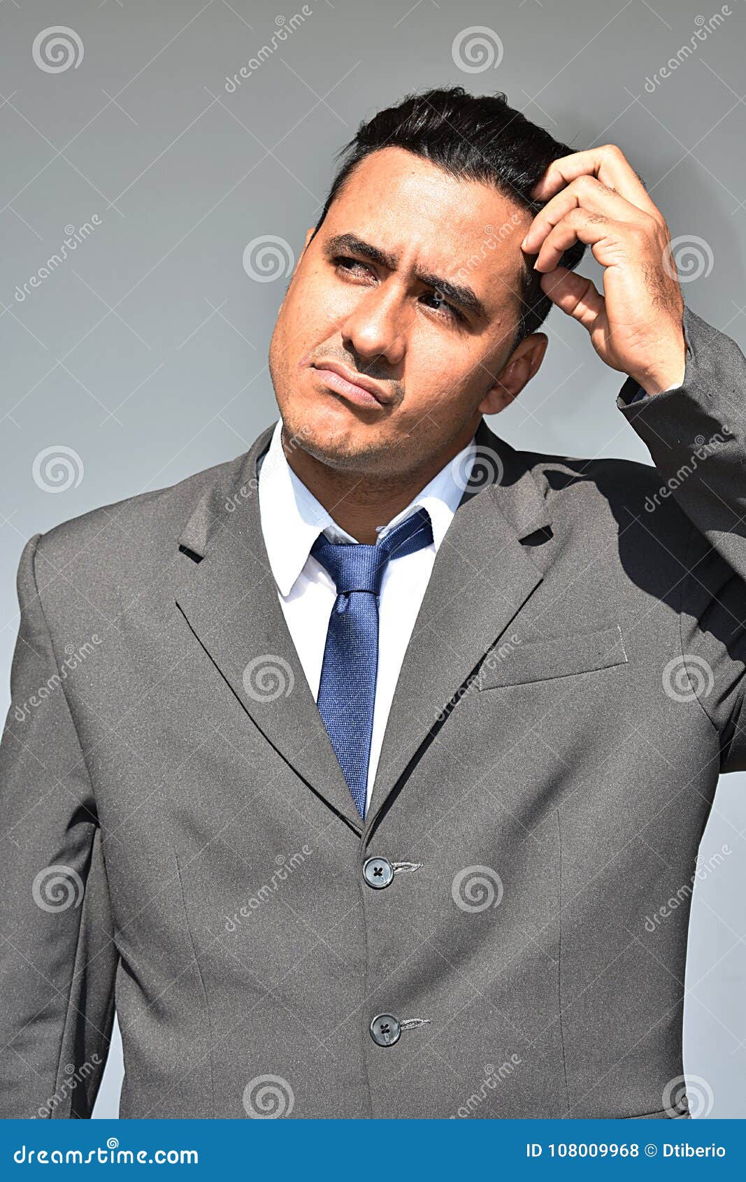 Confused Hispanic Business Man Stock Photo - Image of latino, career ...