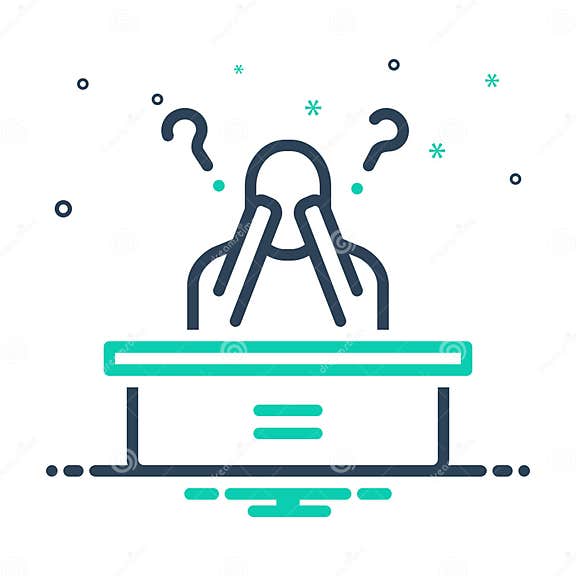 Mix Icon for Confused, Disturbing and Indecision Stock Vector ...