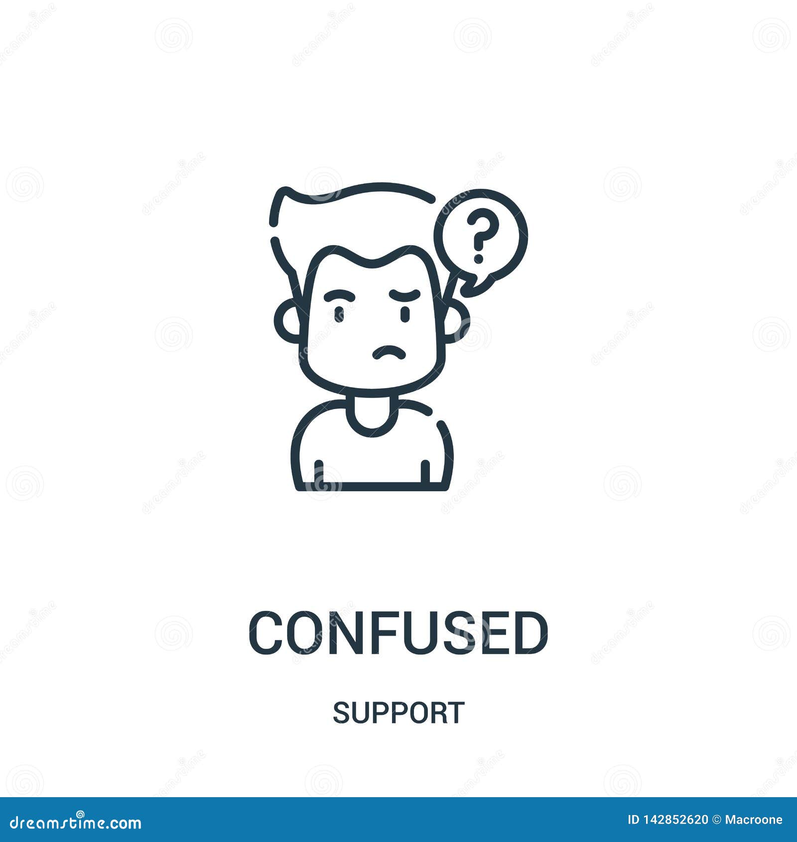 Confused Icon Vector From Support Collection Thin Line Confused