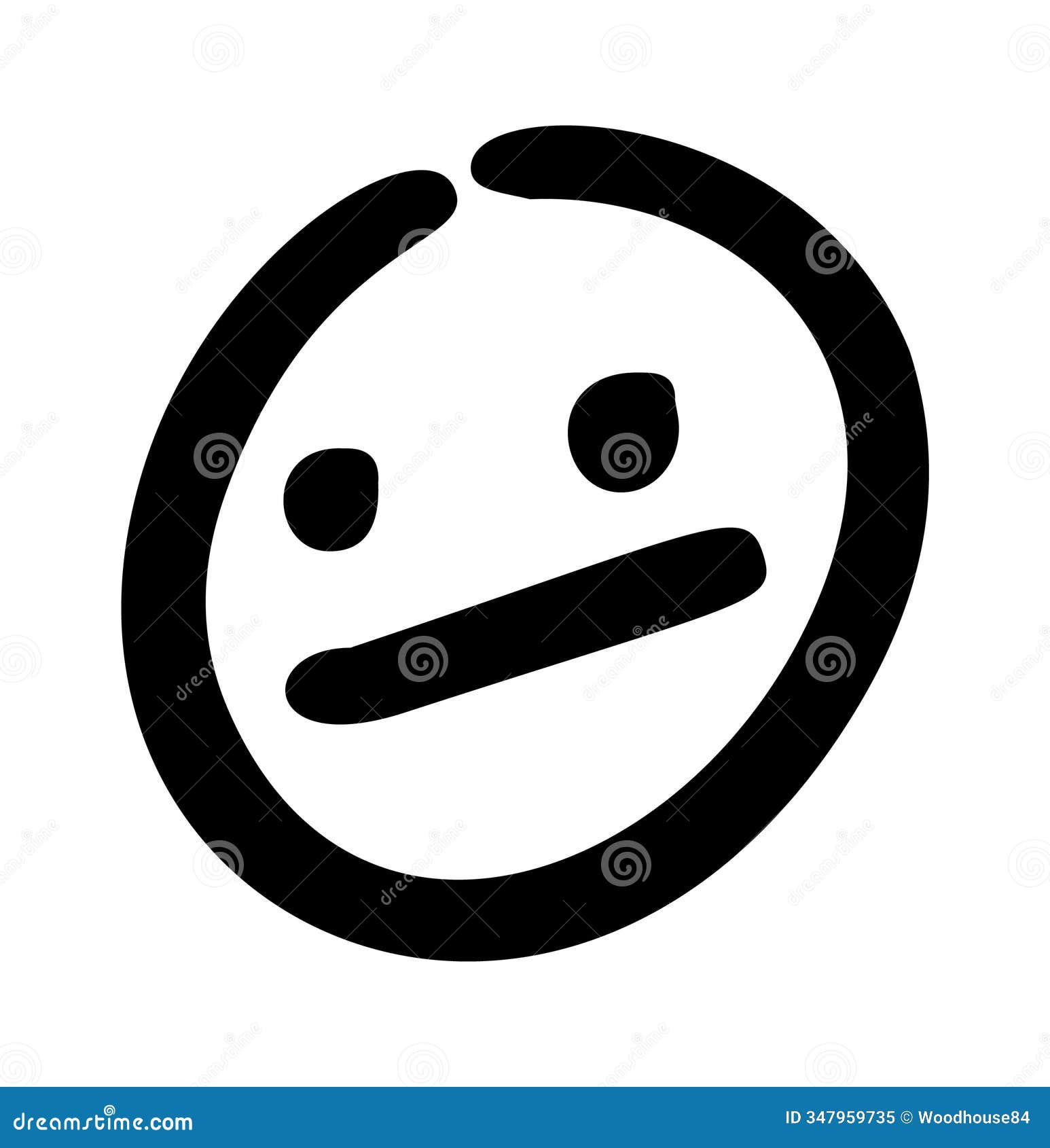 Confused Irritated Doodle Emoticon Drawing Stock Illustration ...