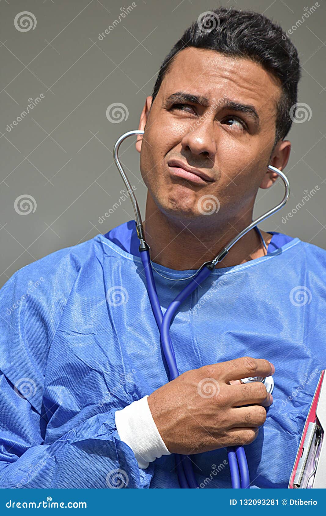 Confused Male Doctor stock image. Image of medicine - 132093281