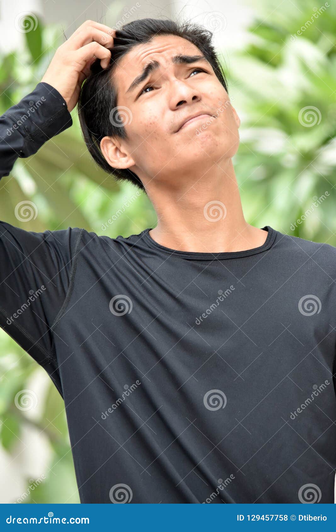 Confused Male Person stock photo. Image of unsure, individual - 129457758