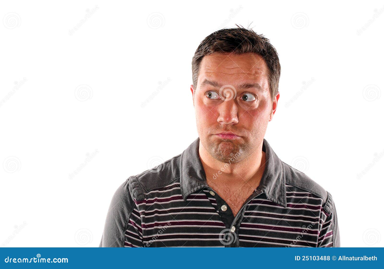 Confused man stock photo. Image of pondering, shirt, facial - 25103488
