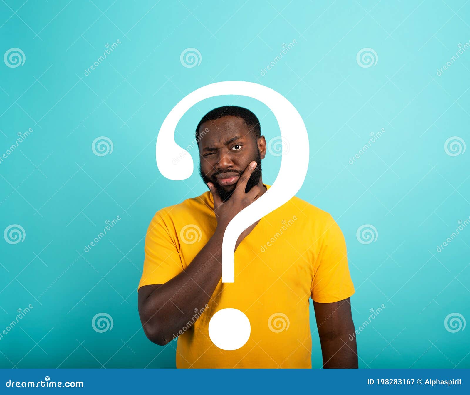 Confused Man Has a Big Question To Ask. Concept of Options, Confusion ...
