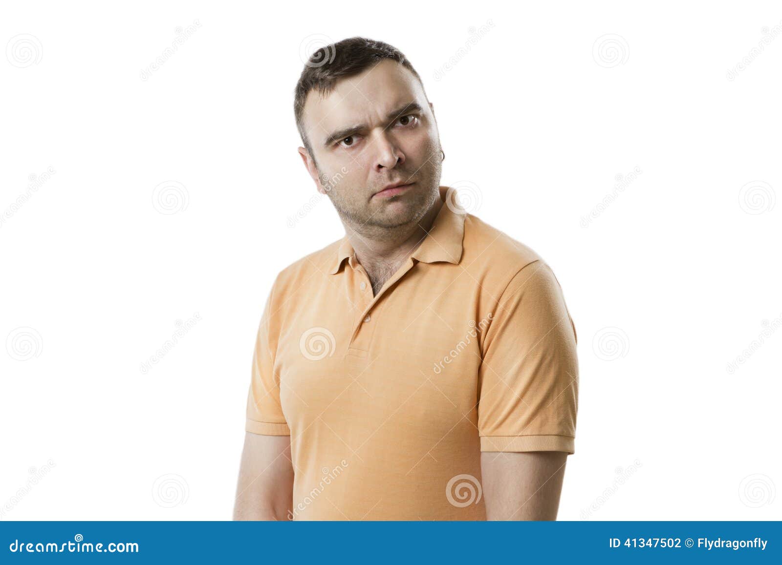 Confused man stock photo. Image of indignant, incomprehension - 41347502