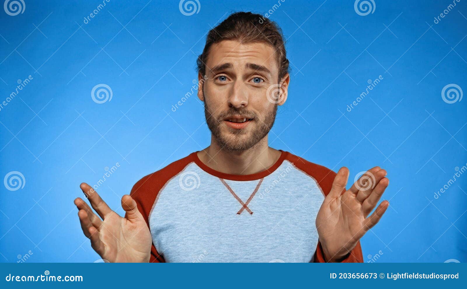 Confused Man Looking at Camera and Stock Image - Image of goodlooking ...