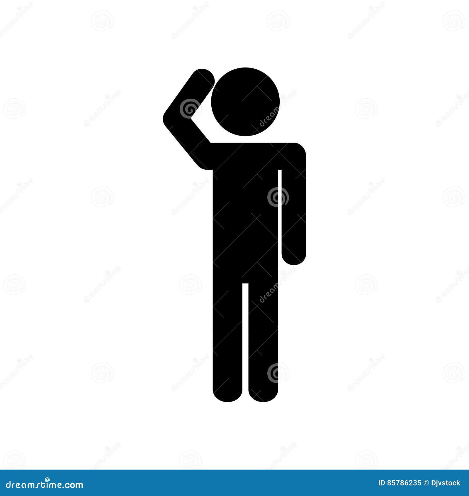Confused man pictrogram stock illustration. Illustration of symbol ...