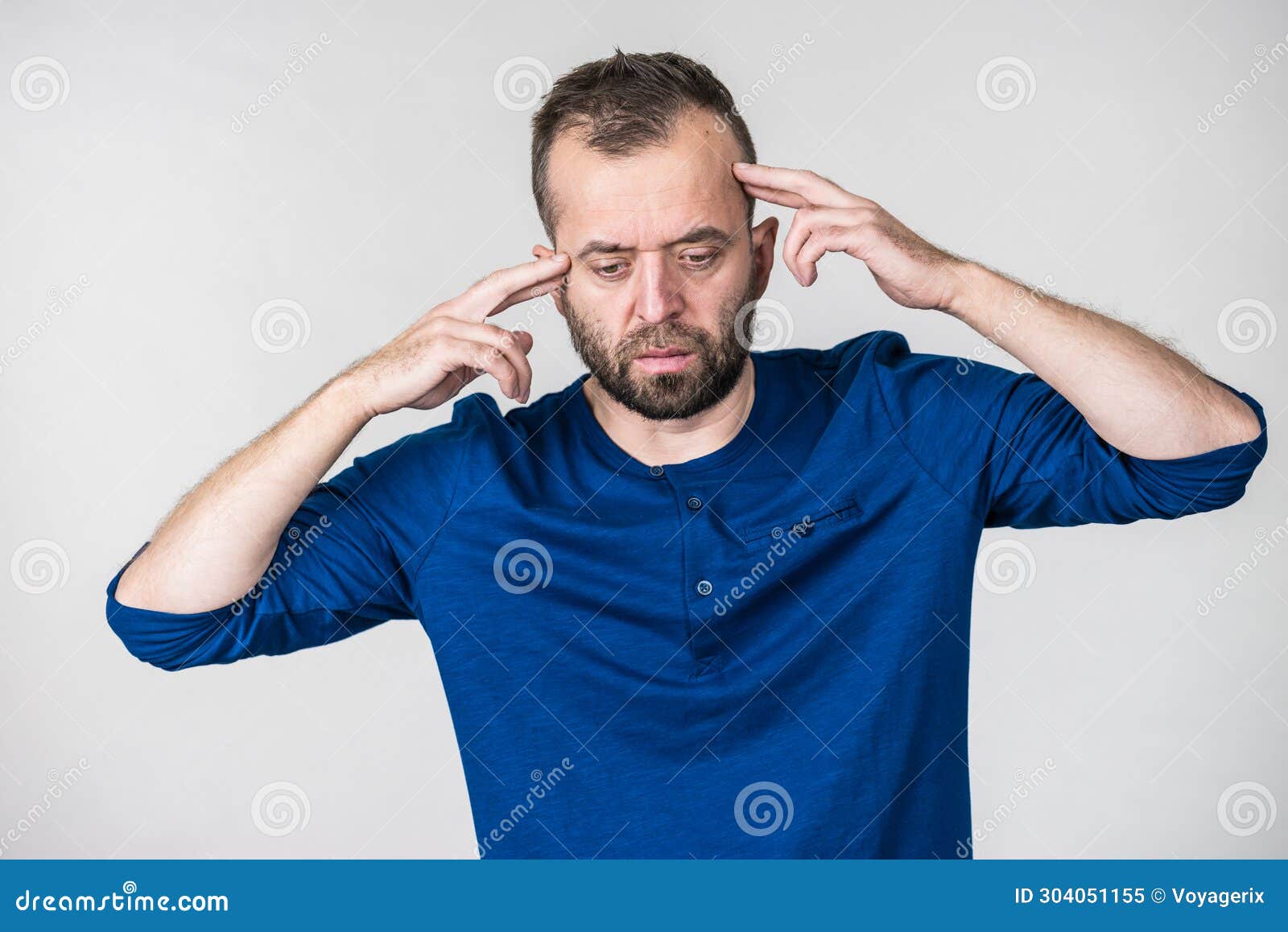 Confused man thinking stock image. Image of adult, concentrated - 304051155