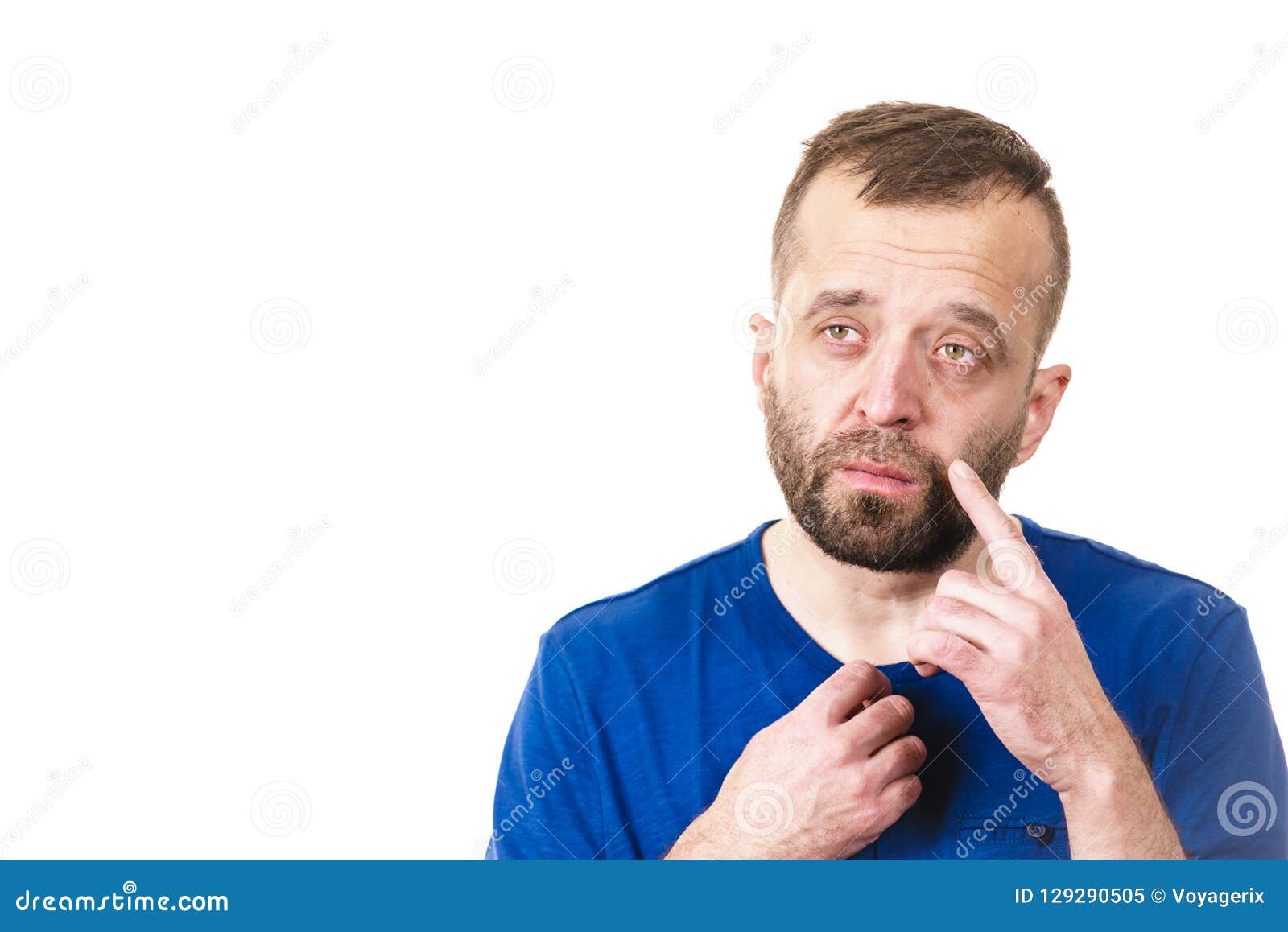Confused man thinking stock image. Image of portrait - 129290505