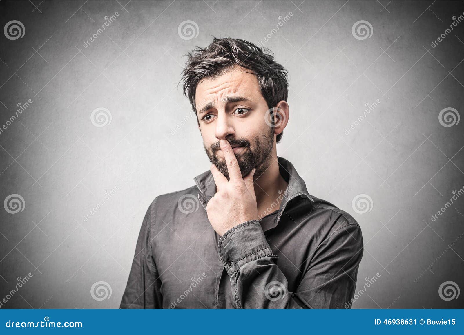 Confused man stock image. Image of brain, choose, indecision - 46938631