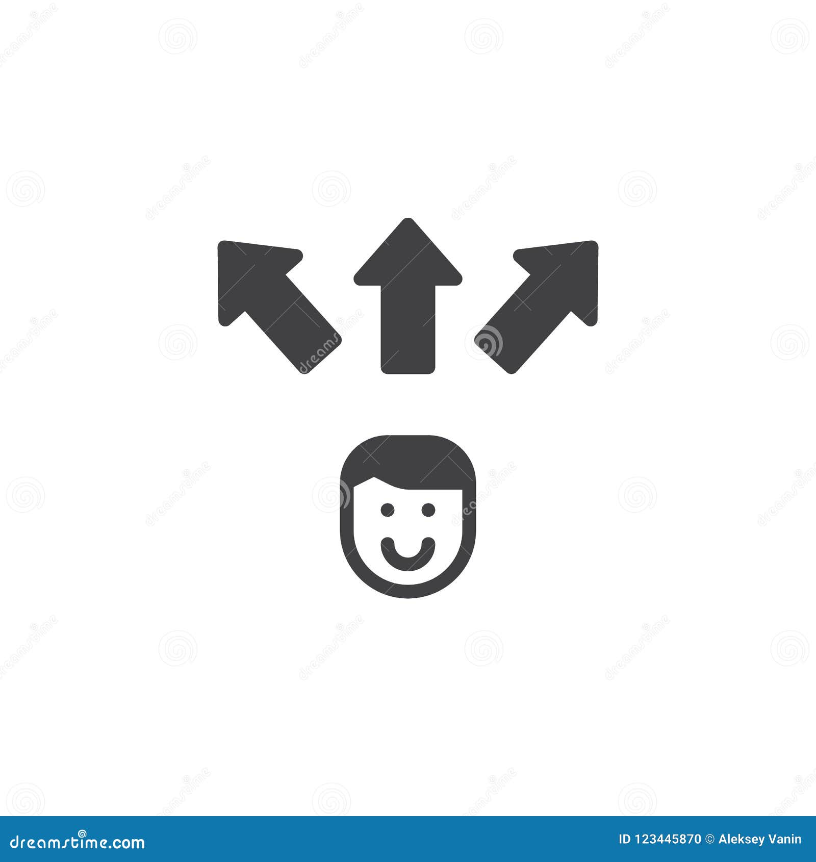 Confused man vector icon stock vector. Illustration of simple - 123445870