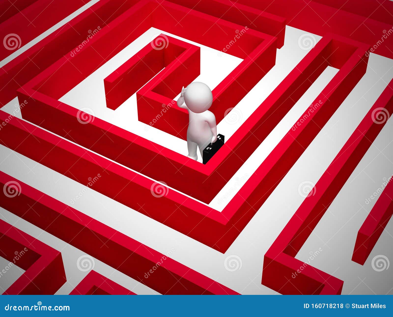 Confused by a Maze and Bewildered on Solution - 3d Illustration Stock ... Confused by a Maze and Bewildered on Solution - 3d Illustration Stock ...