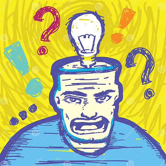 Confused Mind. Vector Illustration Decorative Design Stock Vector ...