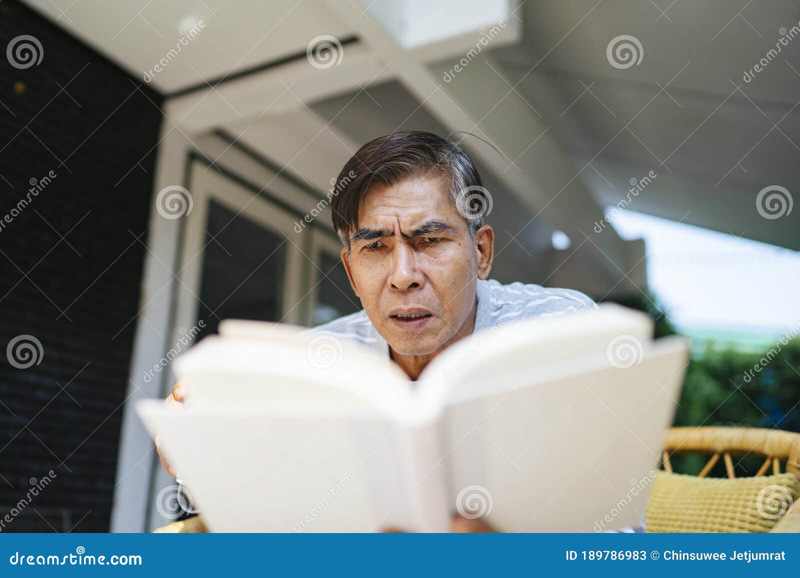 Confused old an stock image. Image of focus, bookworm - 189786983