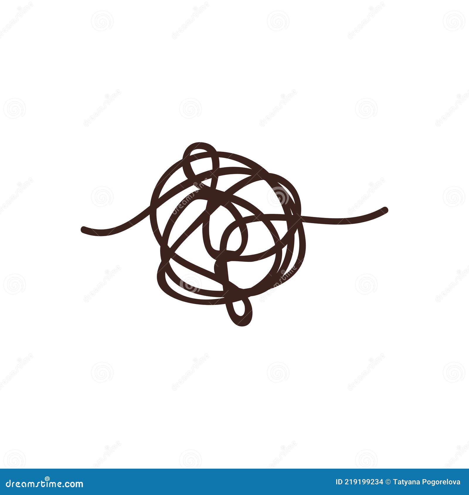 Confused Process Concept Insane Messy Line Vector Illustration ...