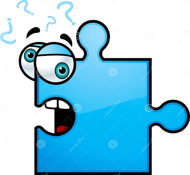 Confused Puzzle Piece stock vector. Illustration of cartoon - 2295046
