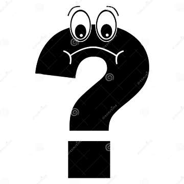 Confused and Sad Question Mark Stock Illustration - Illustration of ...
