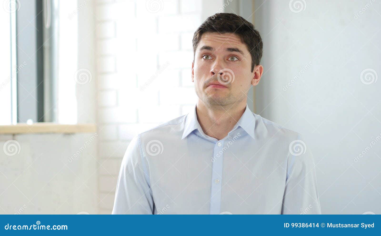 Confused Scared Man Frighten Stock Photo - Image of face, suit: 99386414