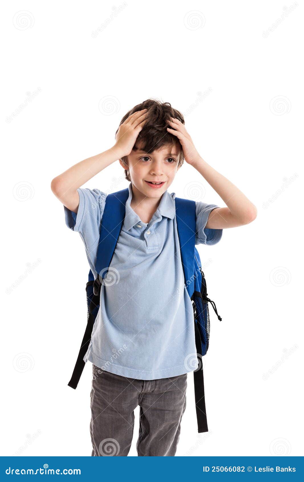 Confused schoolboy stock photo. Image of aged, caucasian - 25066082
