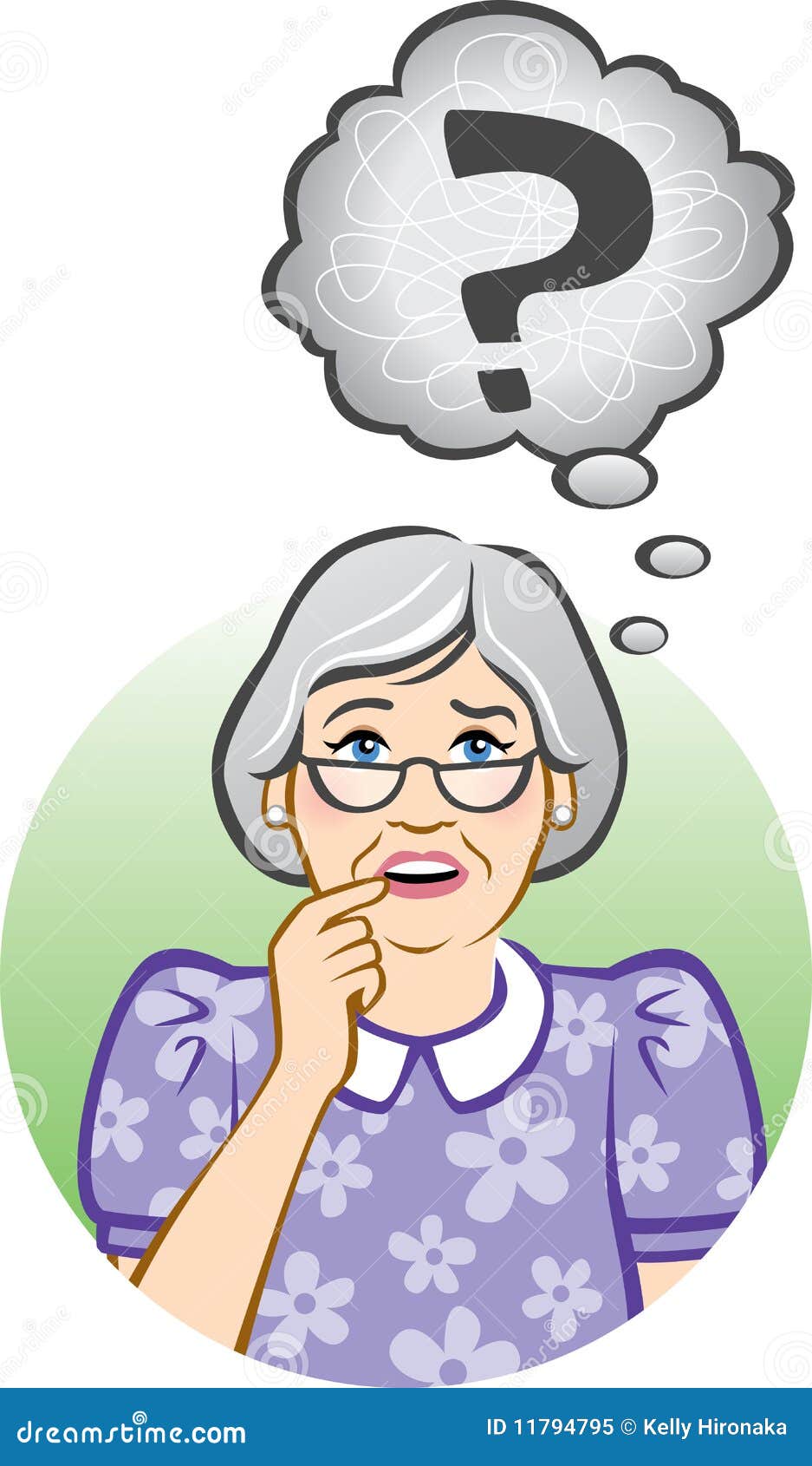 Confused Person Cartoon Girl