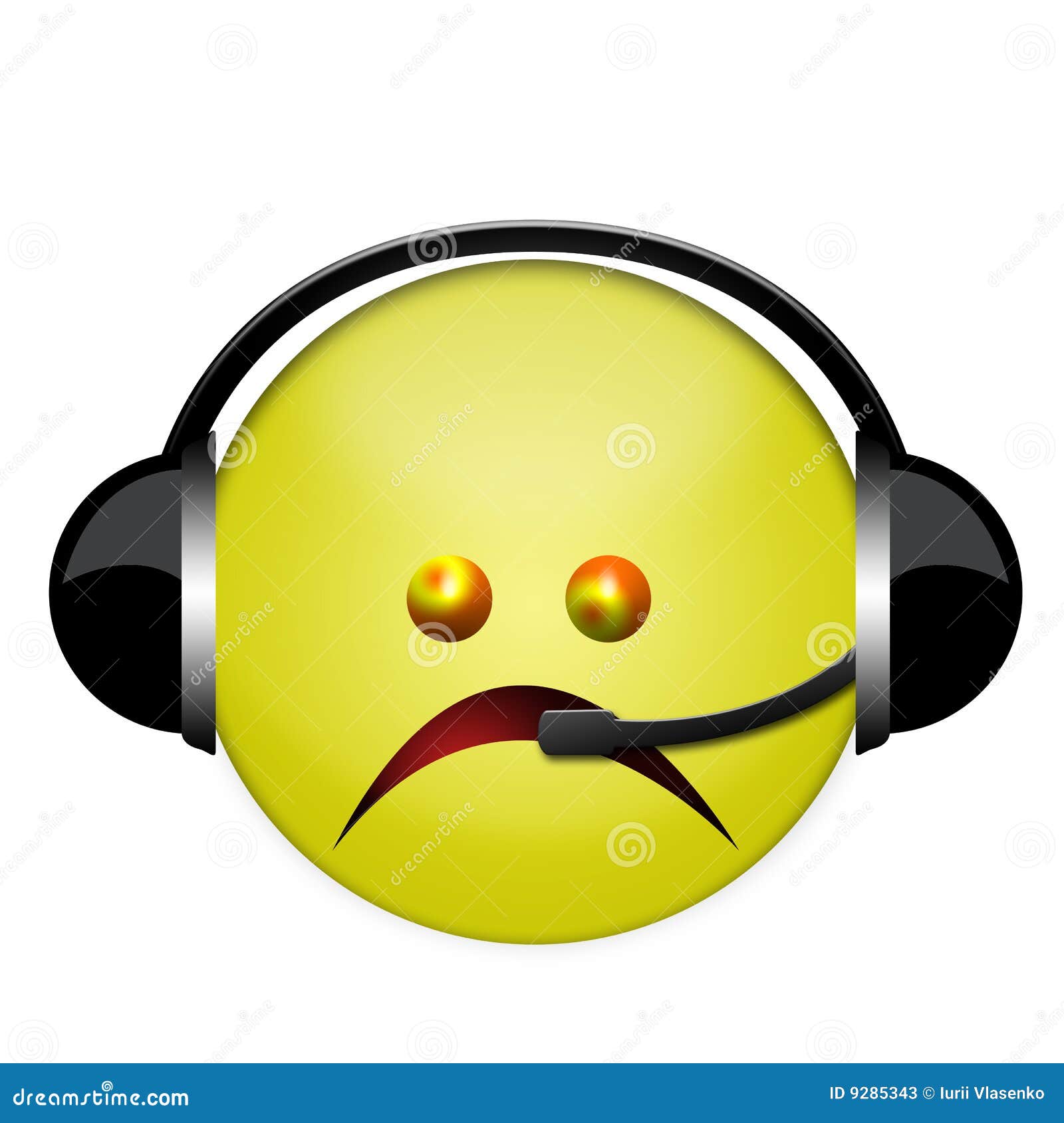 Yellow Confused Emoticon With Big Eyes Cartoon Vector | CartoonDealer ...