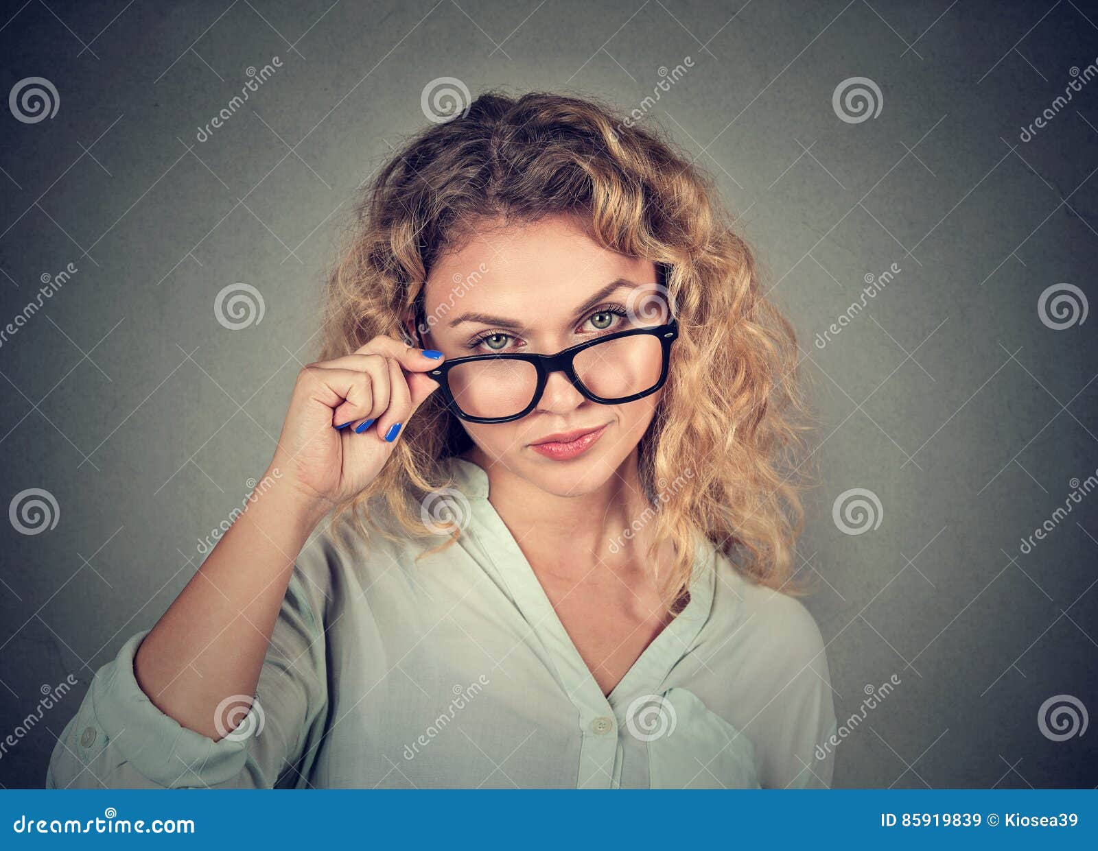 Confused Skeptical Woman Looking at You with Disapproval Stock Image ...