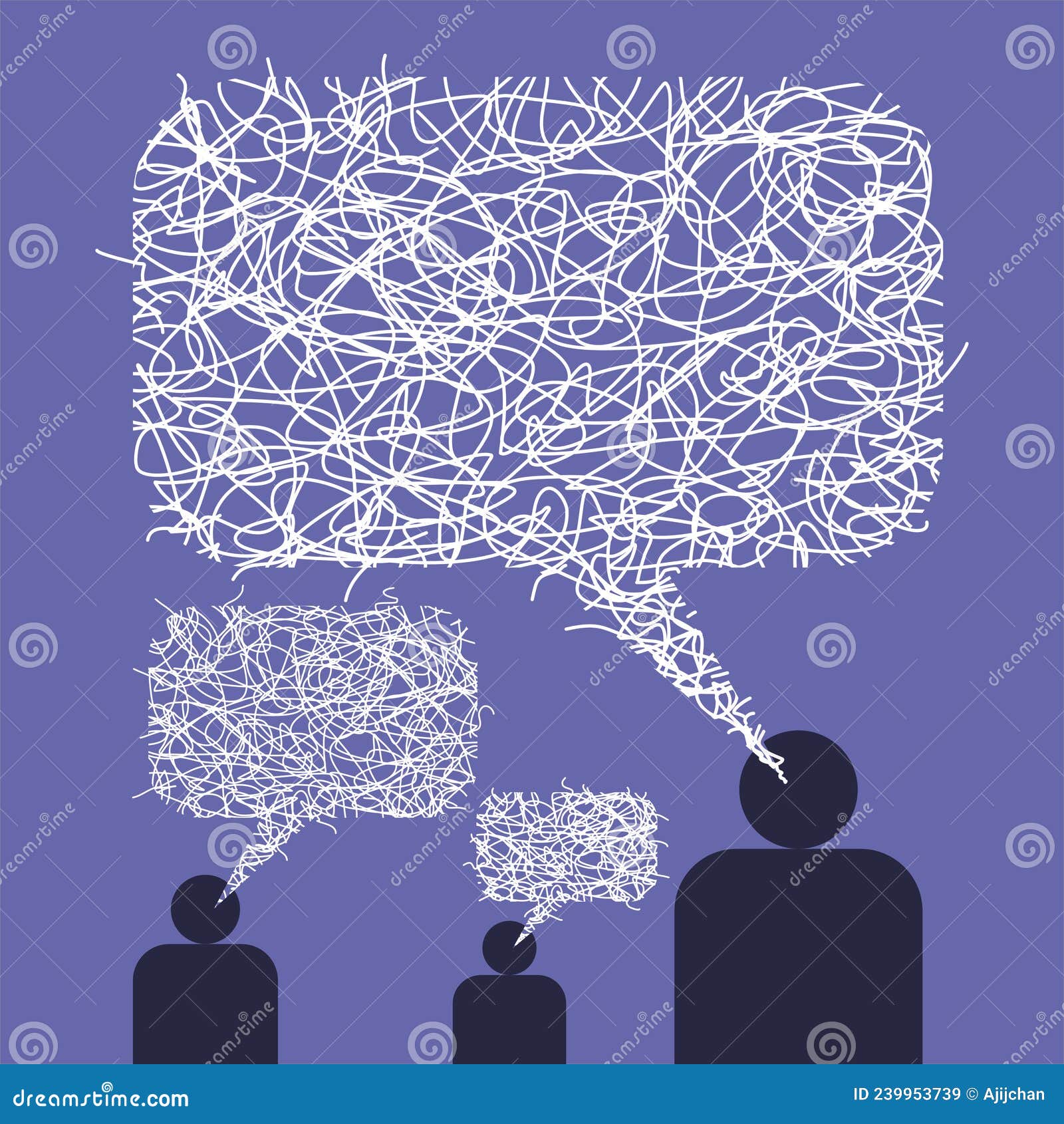 Chaotic Speech Bubbles Coming from Different People Stock Vector ...