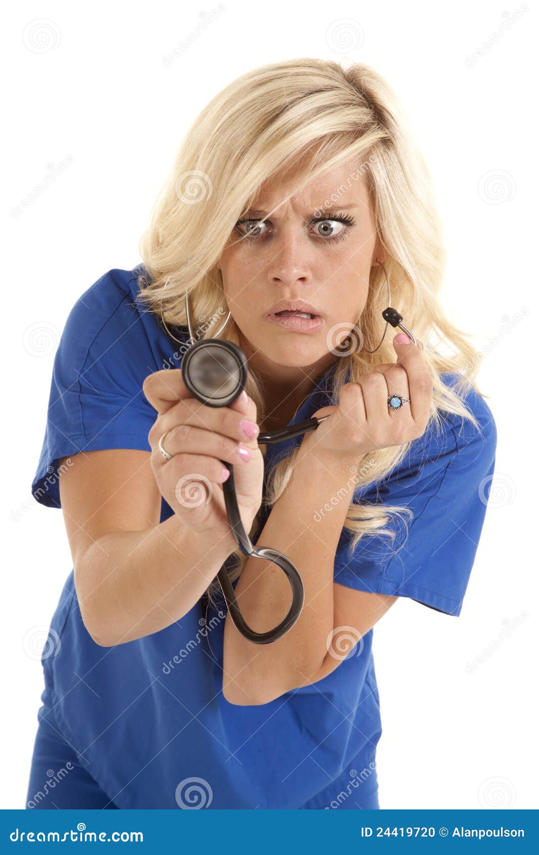 Confused stethoscope stock photo. Image of confident - 24419720