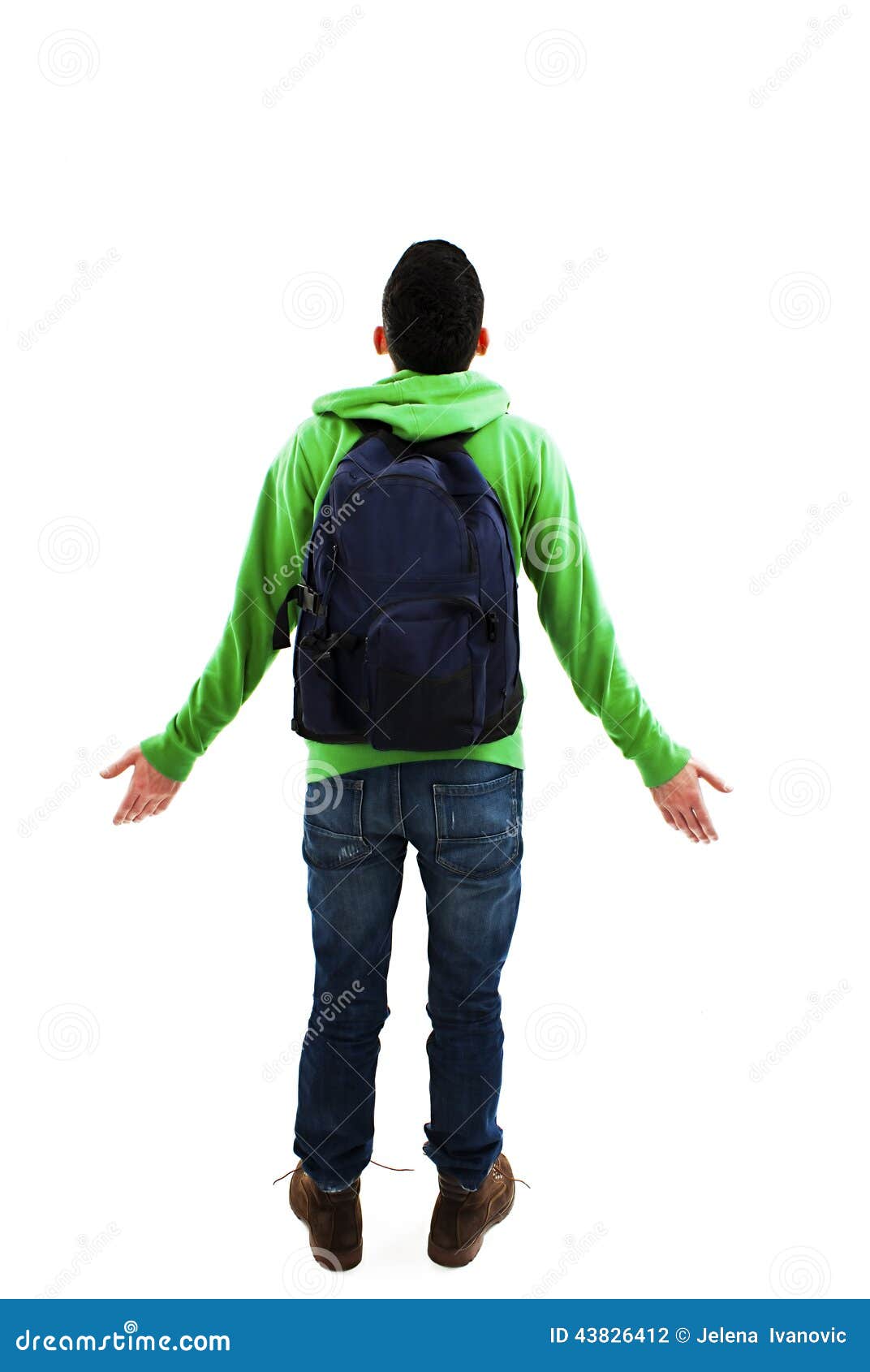 Confused Student from the Back Stock Photo - Image of interest, male ...