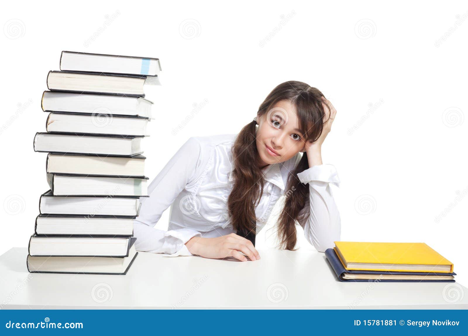 Confused Student Girl Thinking About Future Career Plan Stock Image ...