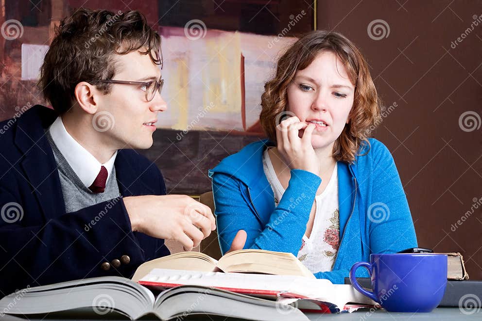 Confused student studying stock image. Image of homework - 12134139