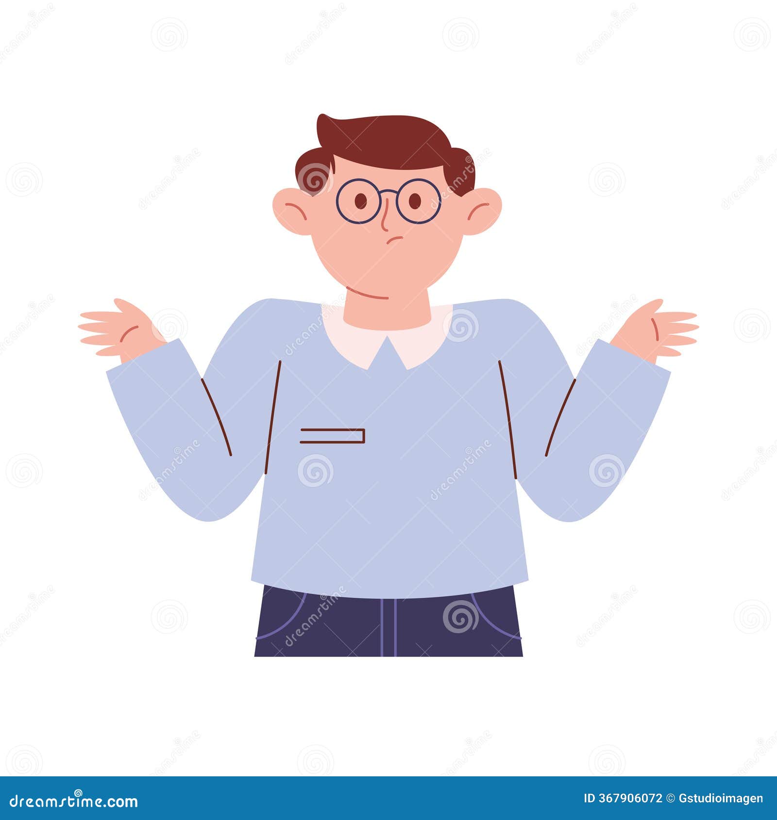 Confused Student At Academic Exam. Puzzled Man Thinking About Difficult ...