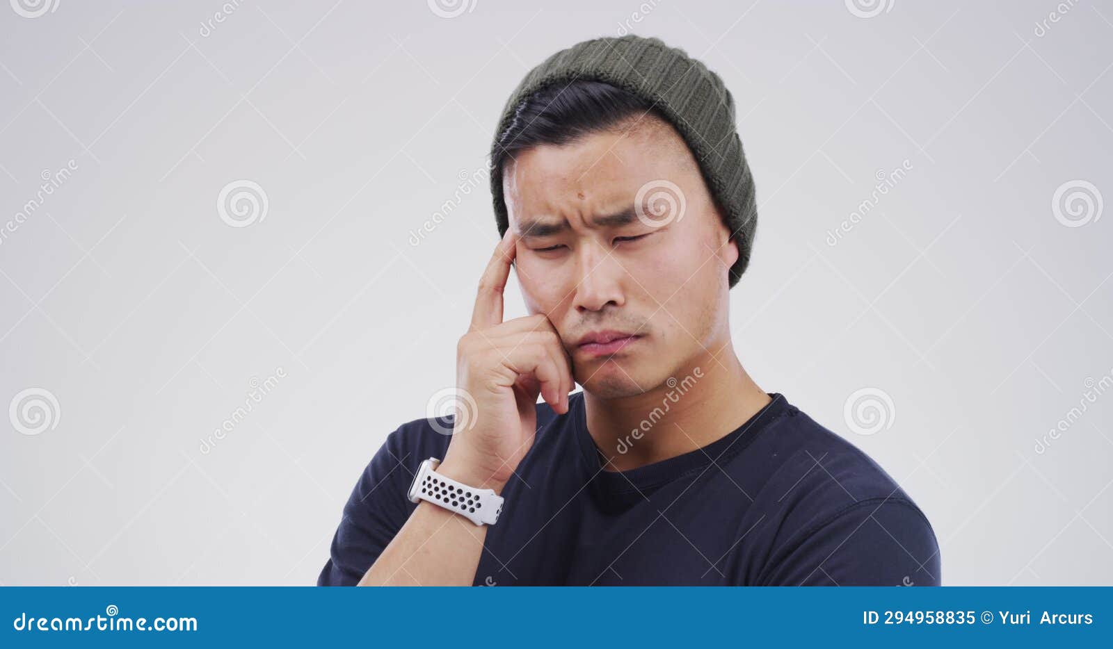 Confused, Studio Face and Thinking Asian Man, College Student or ... Confused, Studio Face and Thinking Asian Man, College Student or ...