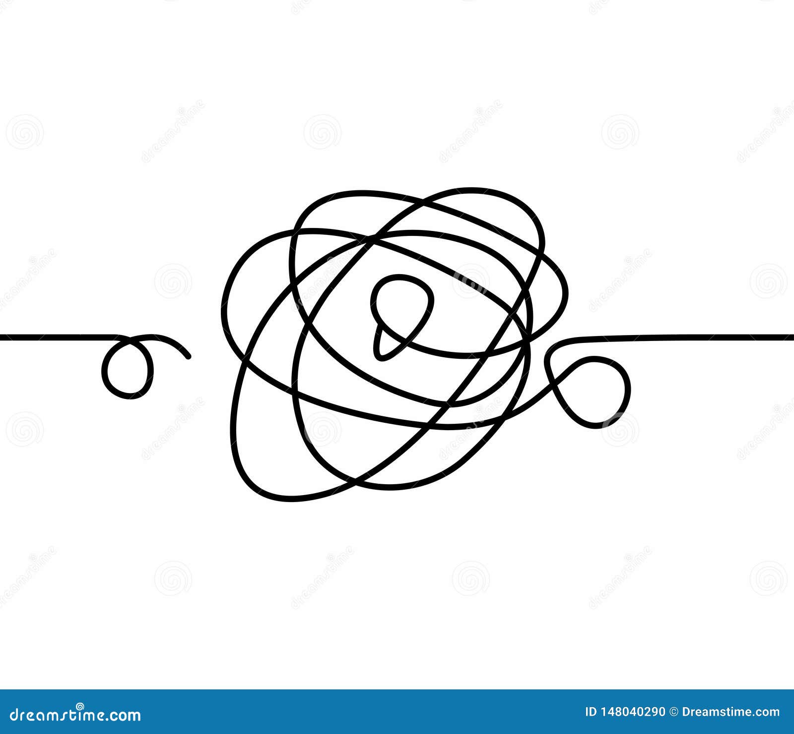 Confused Tangle, Knot. Problem Symbol, Life Difficulties Vector ...