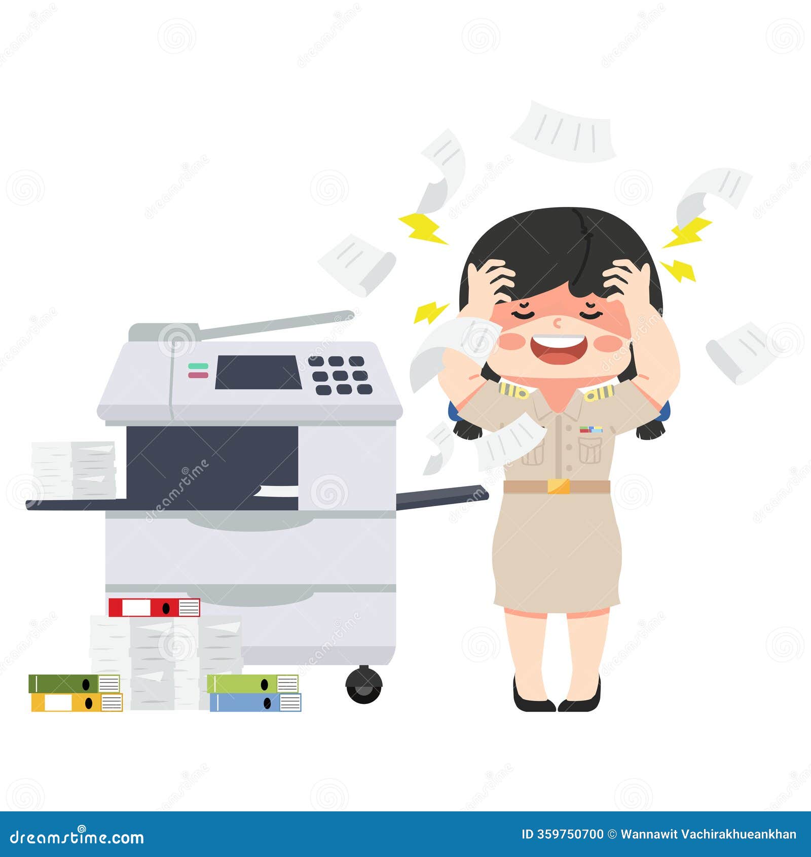 A Confused Teacher Struggles with a Broken Office Multifunction Printer ...