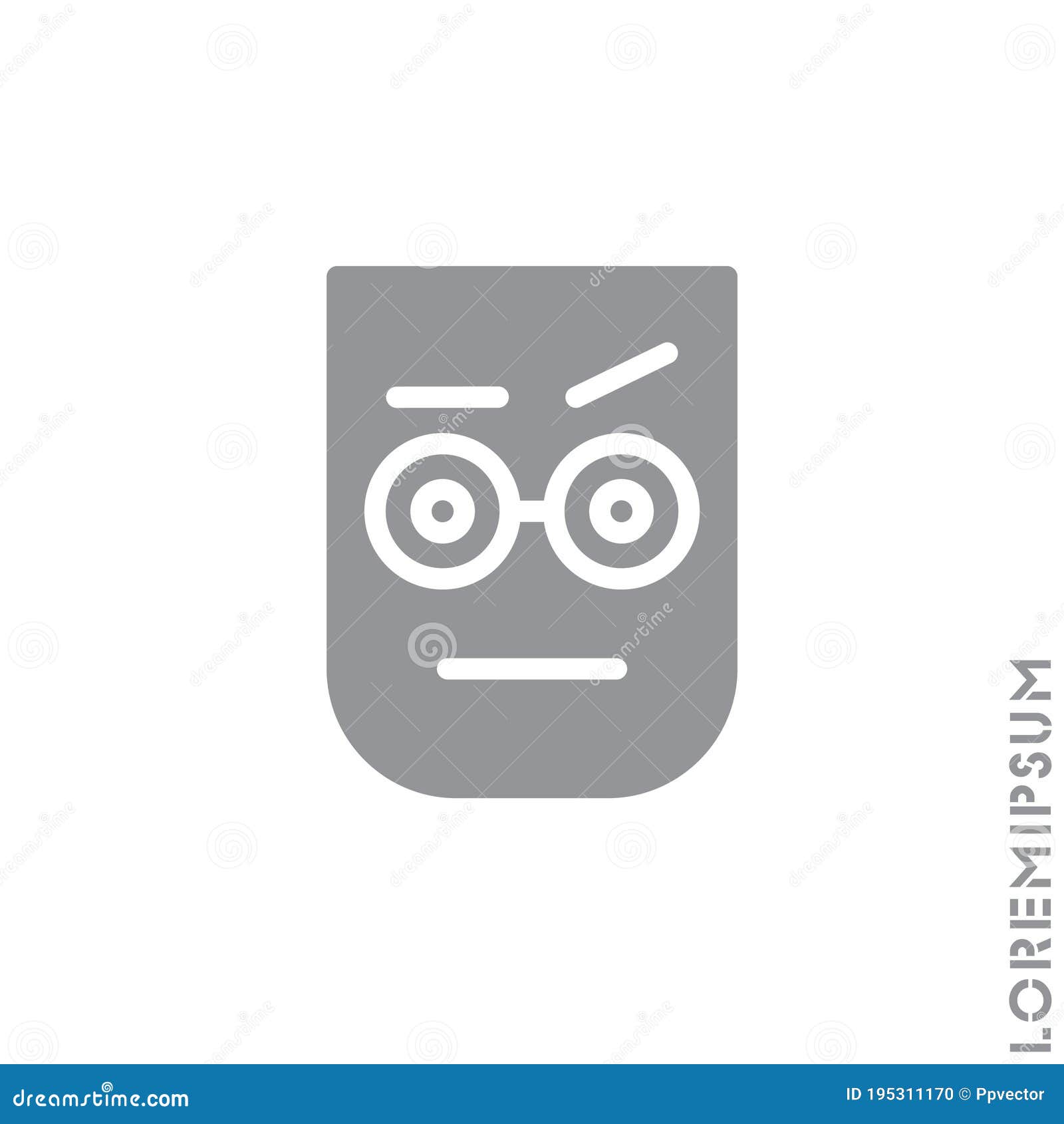 Confused Thinking Emoticon Icon Vector Illustration. Style Stock Vector ...