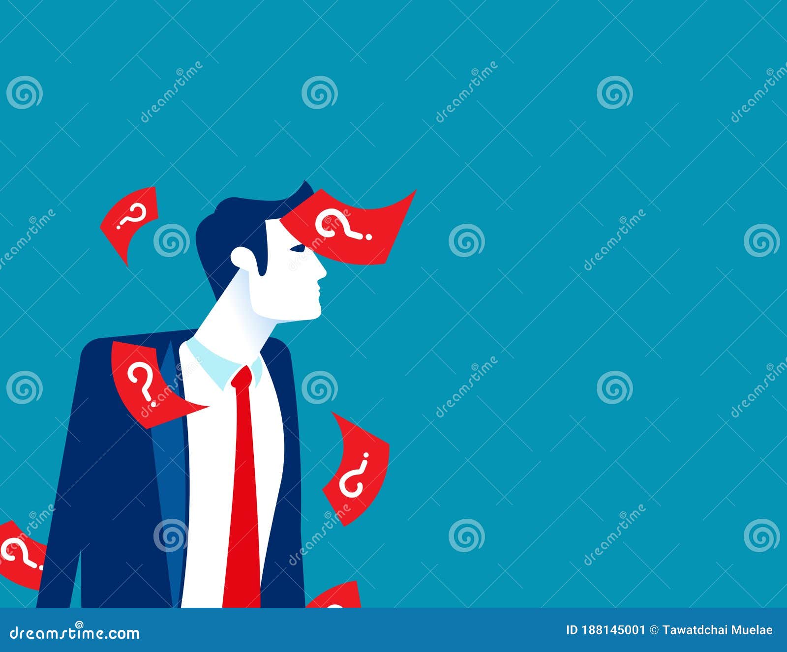 Confused Thinking with Question Mark. Note on Question Business Concept ...