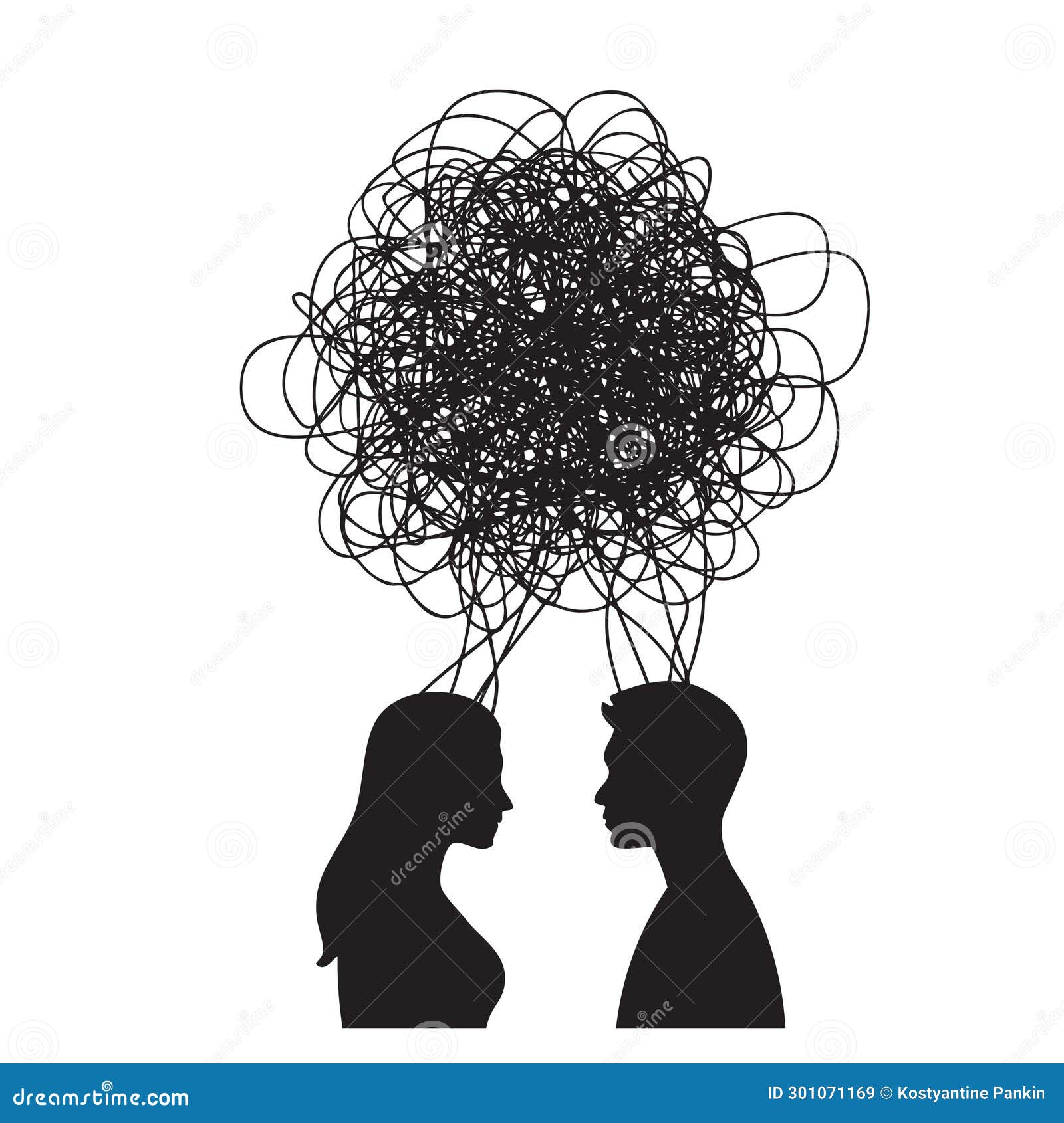 Confused Thoughts, Stress And Depression, Mental Health Concept ...