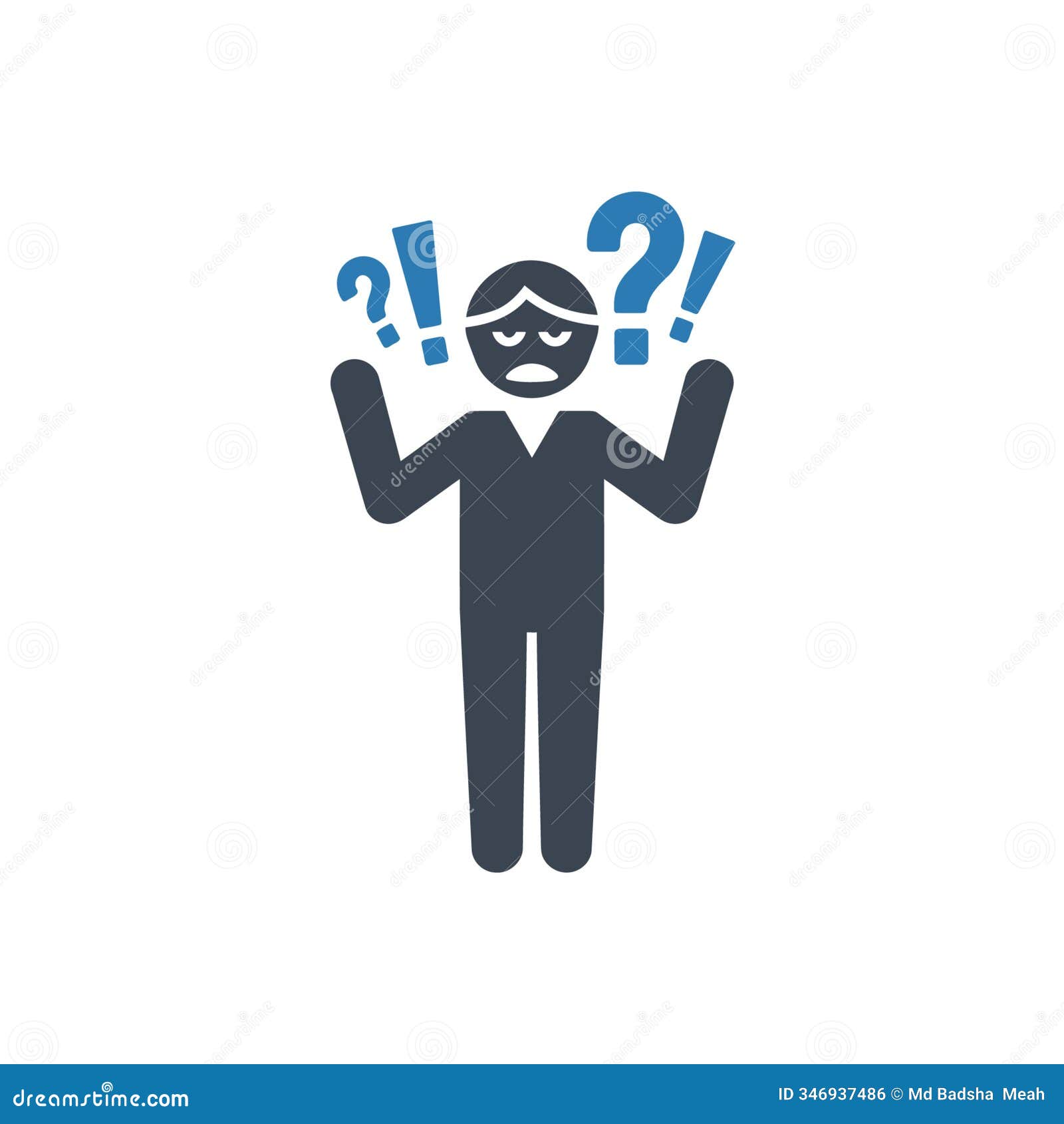 Tired Person With Chronic Fatigue Syndrome, Vector Cartoon Stick Figure ...