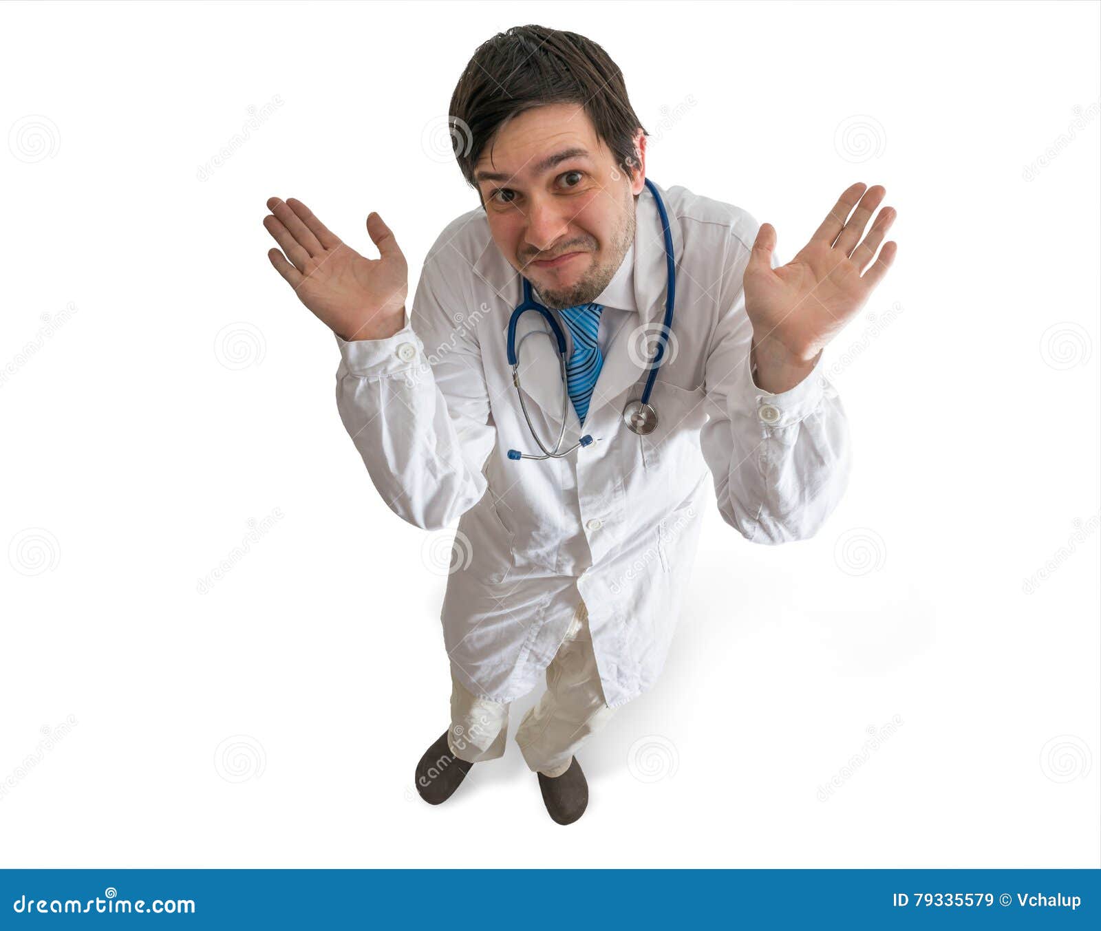 Confused, Uncertain and Unsure Doctor Apologizes. Failure Concept ...