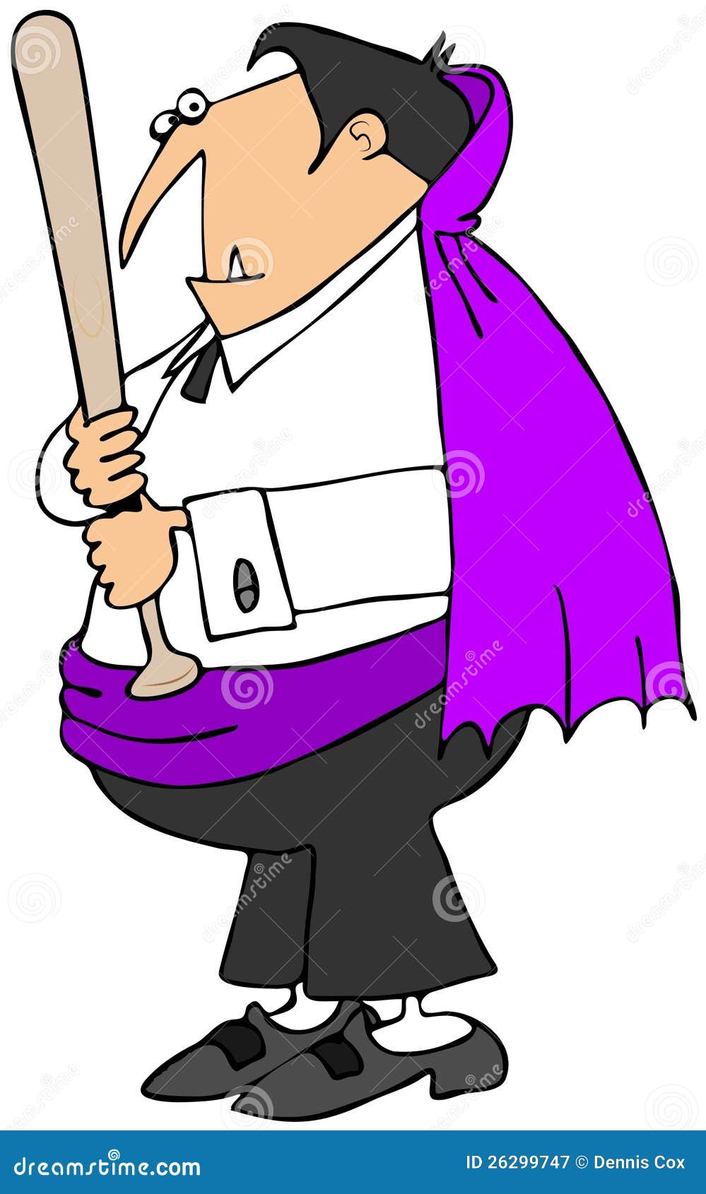 Confused vampire stock illustration. Illustration of baseball - 26299747