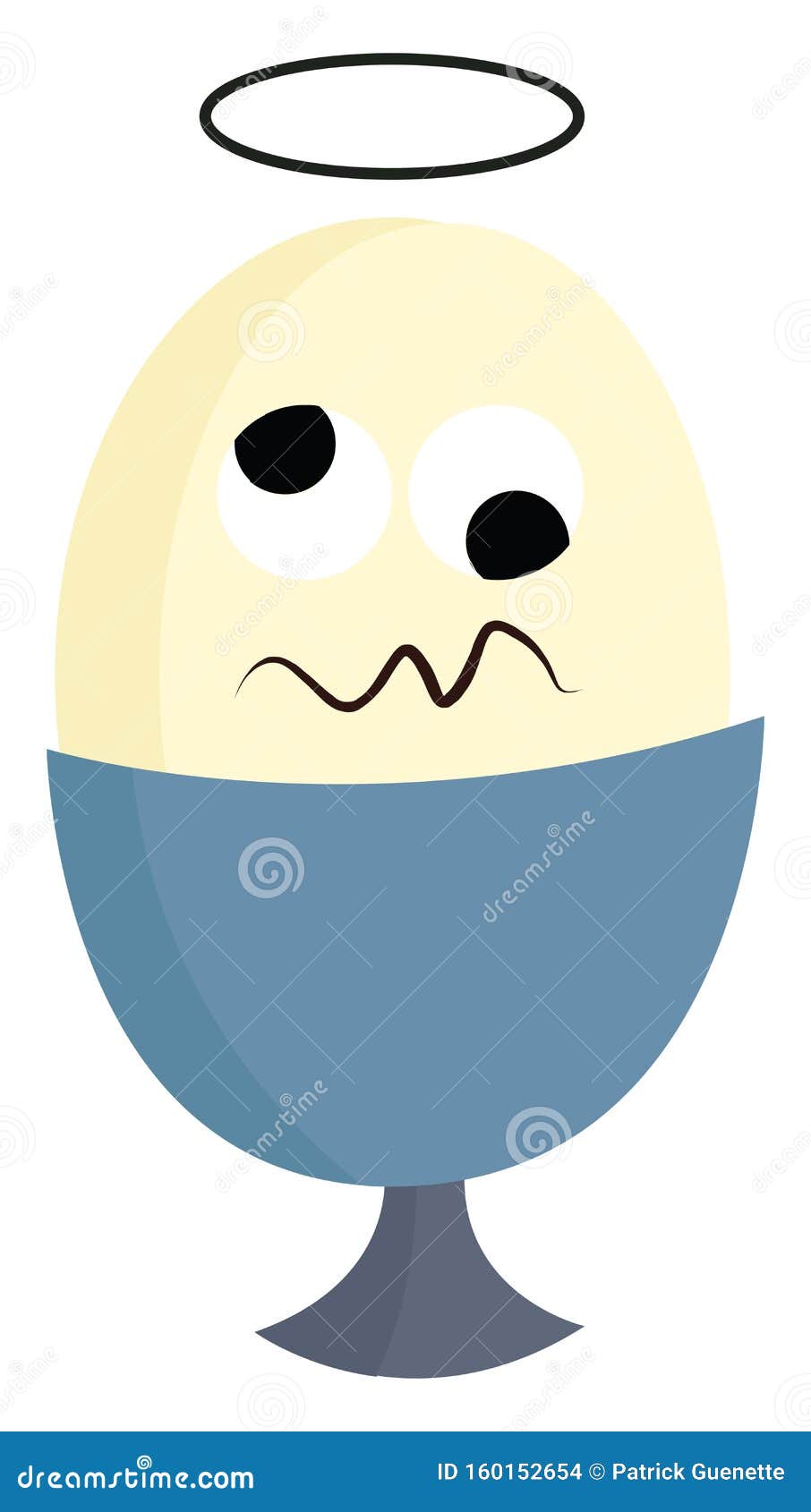 Confused Egg in an Egg Stand Vector or Color Illustration Stock Vector ...