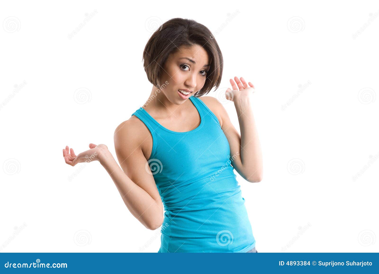 Confused woman stock photo. Image of adult, casual, perplexed - 4893384