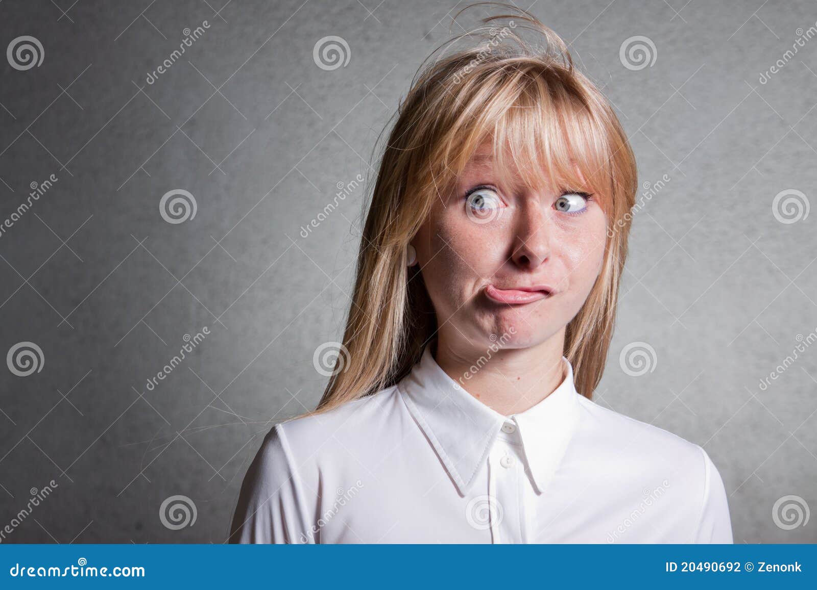 Confused woman - help! stock photo. Image of gazing, crazy - 20490692