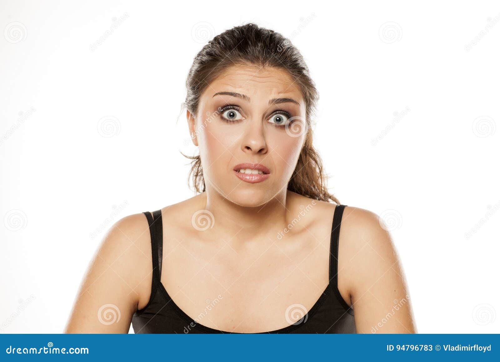 Confused woman stock image. Image of beautiful, scared - 94796783