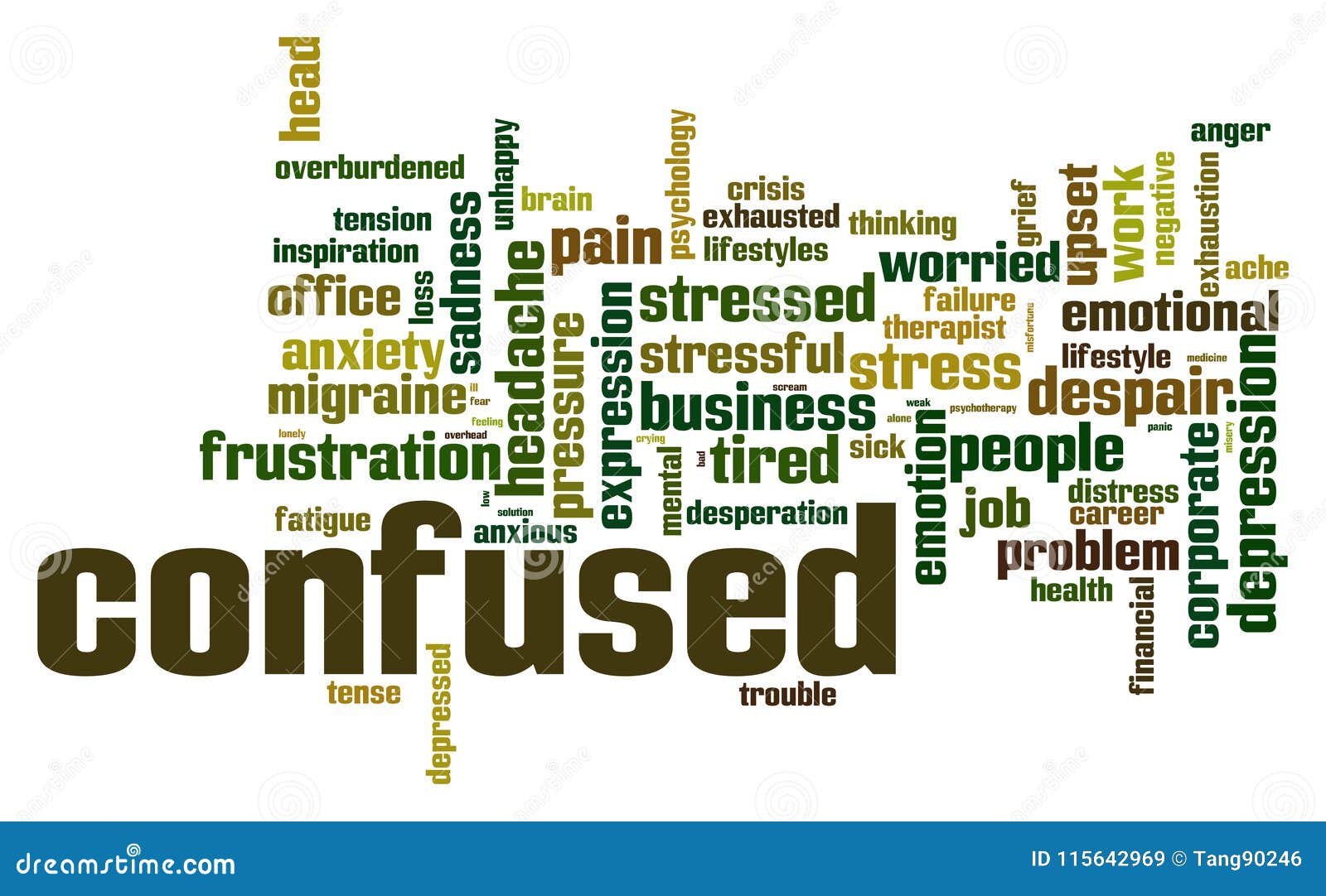 Confused Word Letter Background Disoriented Lost Stock Image ...