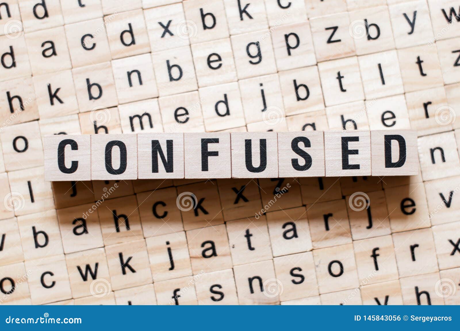 Confused word concept stock photo. Image of concept - 145843056