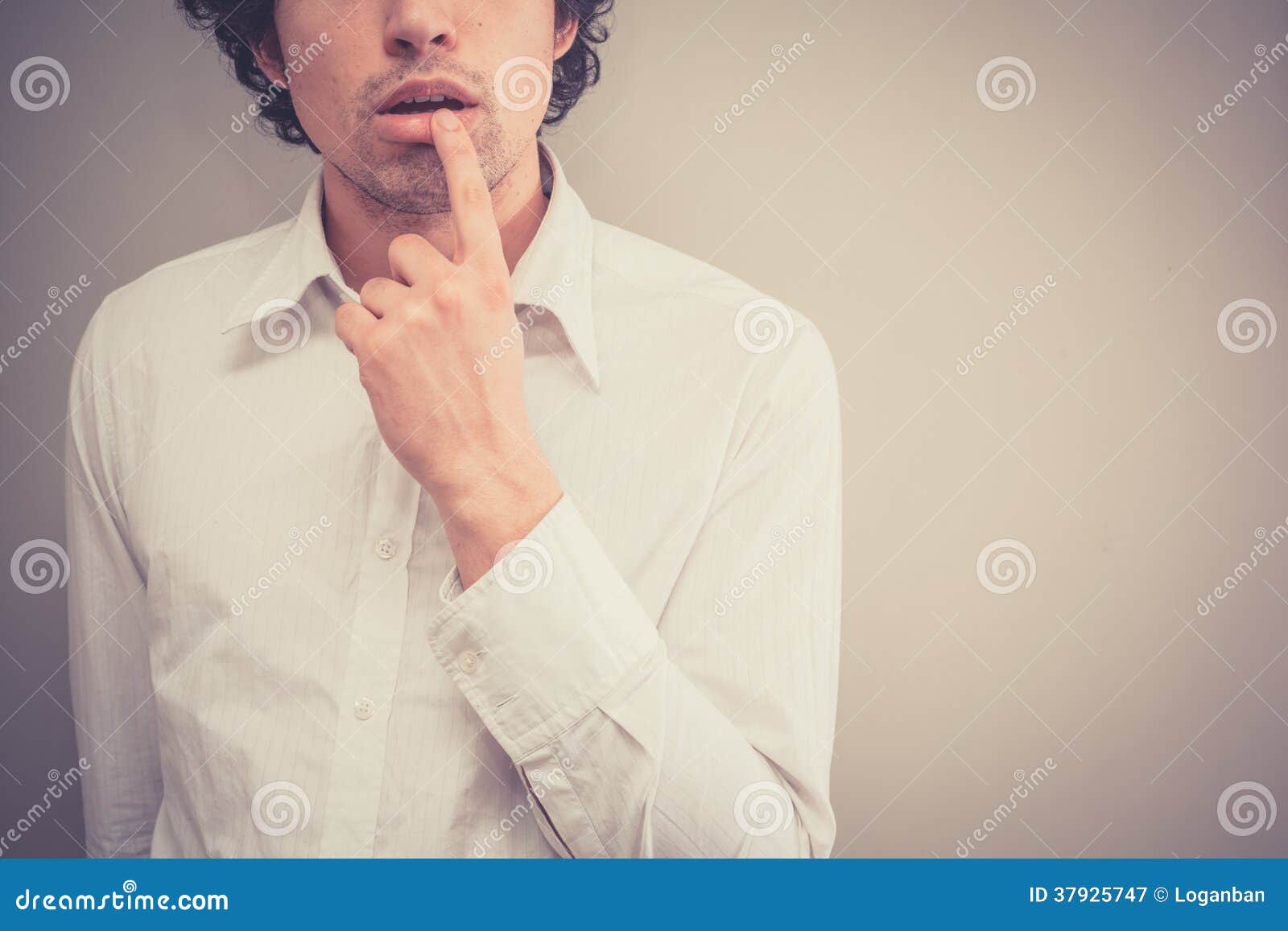 Confused young man stock image. Image of confused, wondering - 37925747