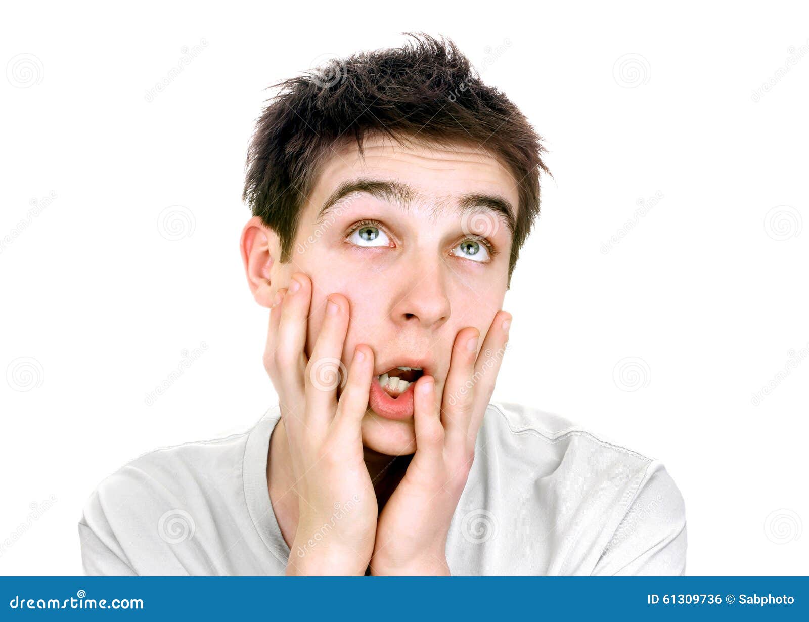 Confused Young Man stock photo. Image of horrified, perplex - 61309736